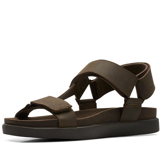 CLARKS SANDALIA PIEL DE VELCRO AJUSTABLES HOMBRE SUNDER RANGE DARK ...