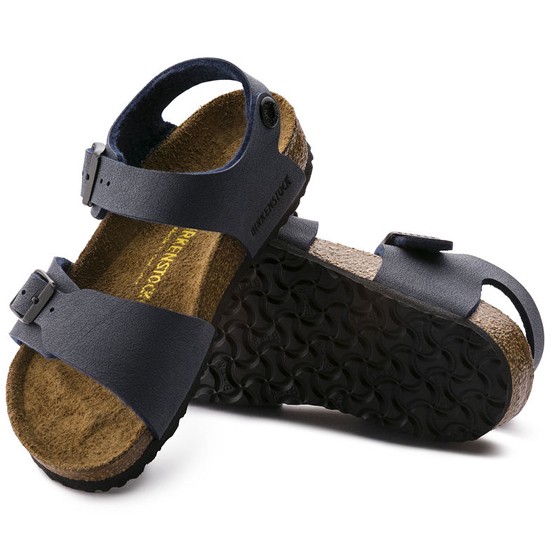 BIRKENSTOCK New York Kids Birko-Flor Nubuck 0087773 Navy BIR021 Color ...